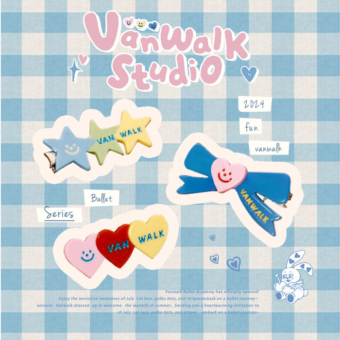 Vanwalk กิ๊บติดผมโบว์สาวน้อย Sweetheart K491