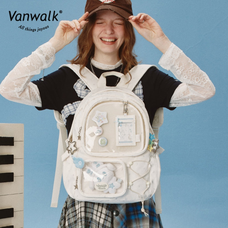 Vanwalk Multiple Pockets Happy Band backpack V2908
